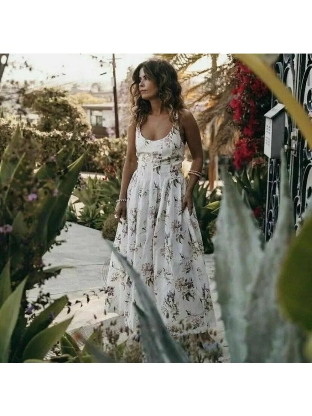 Brook Collection | Dresses | Nwt 422 Brock Collection Floral Cross Back ...